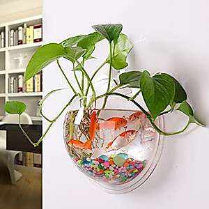Mipcase Wall Fish Bowl, Hanging Fish Bowl Wall Mounted Fish Tank Wall Fish Tank Wall Fish Bubble