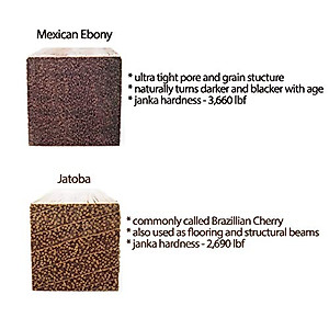 Exotic Wood Pen Blanks 24-Pack: Bloodwood, Mexican Ebony, Jatoba, Hard Maple, 6 of Each Wood Type, 5 x 3/4 x 3/4 inches