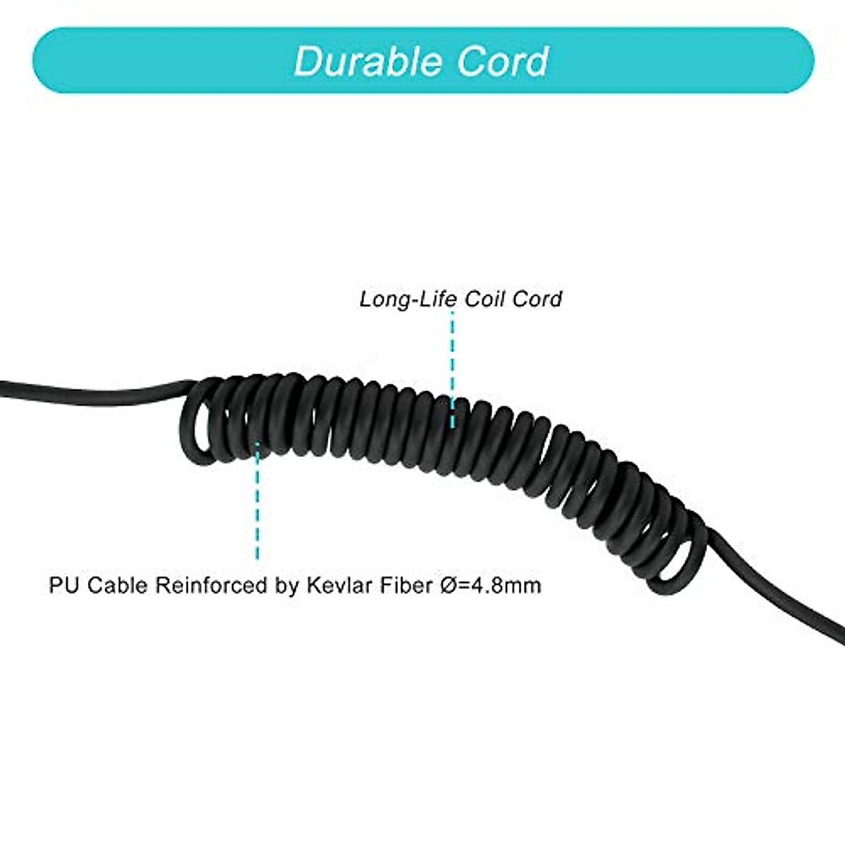 Retevis Volume Adjustable Earhook Two Way Radio Earpiece with Mic, Coil Tube, Compatible RT22 RT21 H-777 RT68 RT22S RB29 pxton Kenwood 2 Way Radios, 2 Pin Walkie Talkie Earpiece(6 Pack)