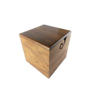 Indian Glance Wooden Yarn Storage Bowl with Carved Holes & Drills Knitting Crochet Accessories, Beautiful Gifts on All Occasions for Moms and Grandmothers (6X6x6 Inches)