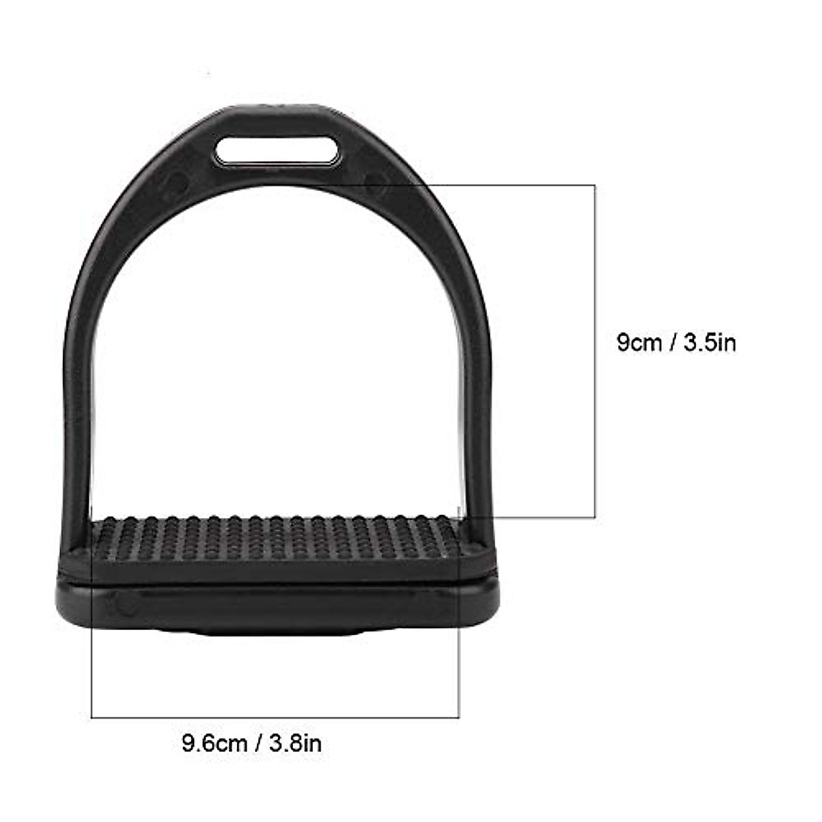 Maxmartt 1 Pair Black High Strength Horse Stirrup Durable Quality Plastic Riding Stirrups (S)