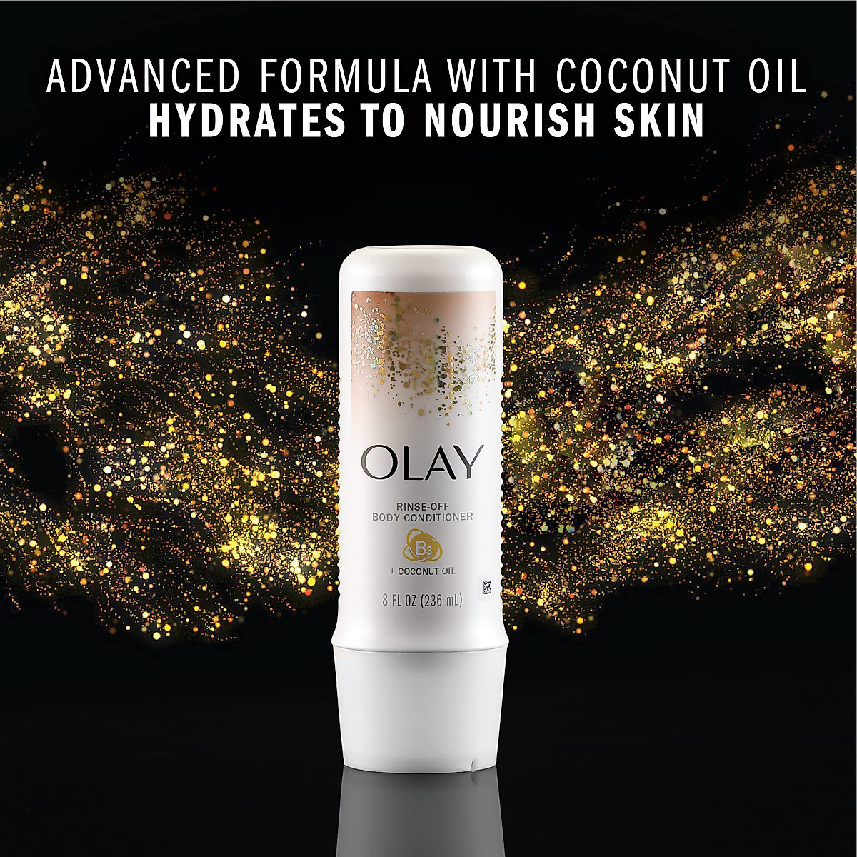 Olay In-Shower Rinse-Off Body Conditioner for Dry Skin with B3 and Coconut Oil for Lasting Hydration, 8 Fl Oz (Pack of 6)