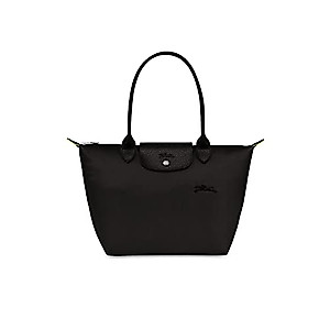 Longchamp 'Medium 'Le Pliage Green' Nylon Tote Shoulder Bag, Black