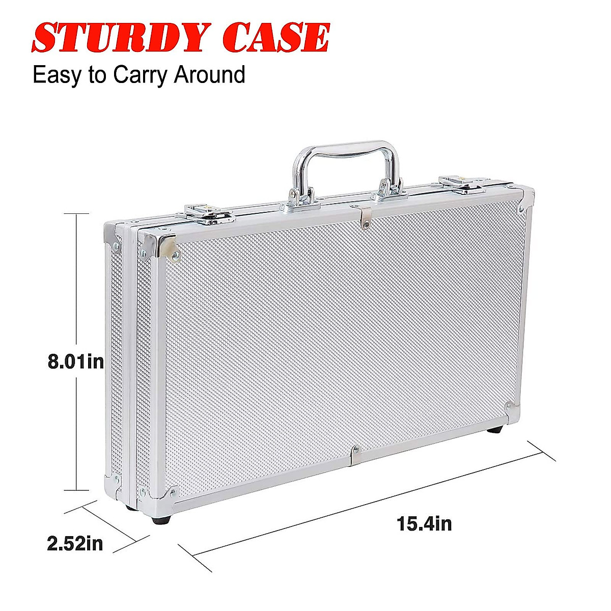 Deluxe Poker chip Set, 300PCS Poker Chips with Aluminum Case, 11.5 Gram Casino Chips Set for Texas Holdem Blackjack Gambling, Traveling Poker Set