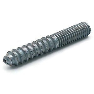 Zinc Plated Steel Hanger Bolts 1/4"-20 Machine Thread with Lag Screw Threading 1/4"-20 x 3-1/2" Qty 100