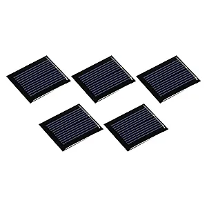 MECCANIXITY Mini Solar Panel Cell 1V 80mA 0.08W 30mm x 25mm for DIY Electric Power Project Pack of 5