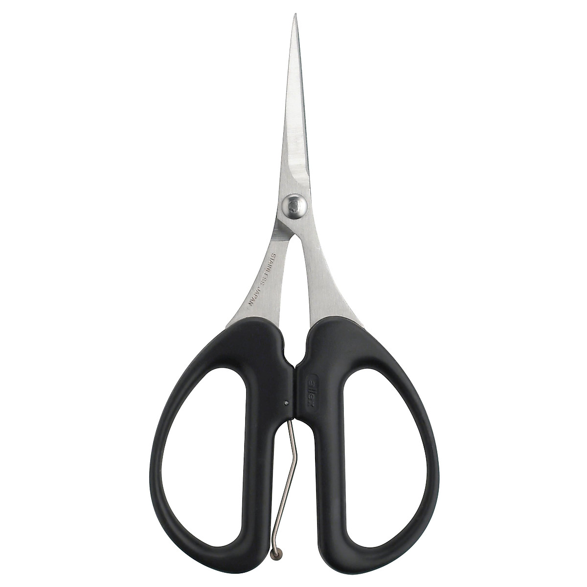 ALLEX Craft Scissors Heavy Duty Sharp Japanese Stainless Steel, Precision All Purpose Crafting Scissors with Spring Loaded Handle, Made in JAPAN, Black