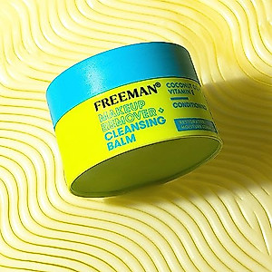 Freeman Restorative Makeup Remover + Cleansing Balm, Moisturizing & Conditioning, Coconut Oil & Vitamin E, Lightweight Formula Gently Removes Makeup & Cleanses Skin, 1.4 fl.oz. Jar, 1 Count