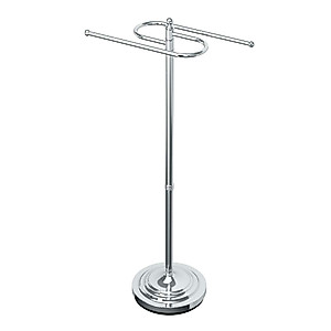 Gatco 1505 Floor Standing S Style Towel Holder, Chrome