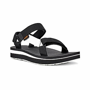 Teva Women's Midform Universal Sandal, Black/Bright White, 6