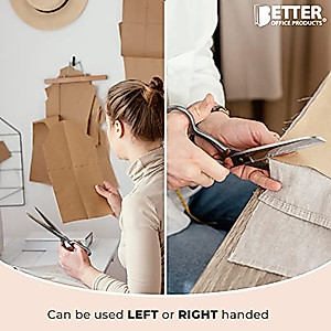 Premium Stainless Steel Sewing Scissors, 8", Ultra Sharp Tailoring Shears, for Dressmaking, Leather Cutting, Fabric, Heavy Duty Fabric Scissors, by Better Office Products