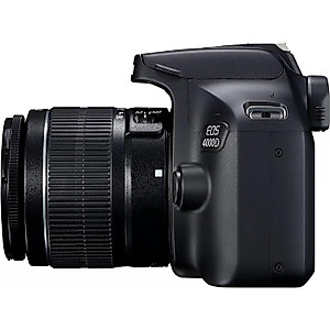 Canon EOS 4000D (Rebel T100) DSLR Camera w/EF-S 18-55mm F/3.5-5.6 Lens + EF 75-300 Lens + Case + Sandisk 64GB Memory Card + 3pc Filter Kit + Tripod + Card Reader + Cleaning Kit (Intl Model) (Renewed)