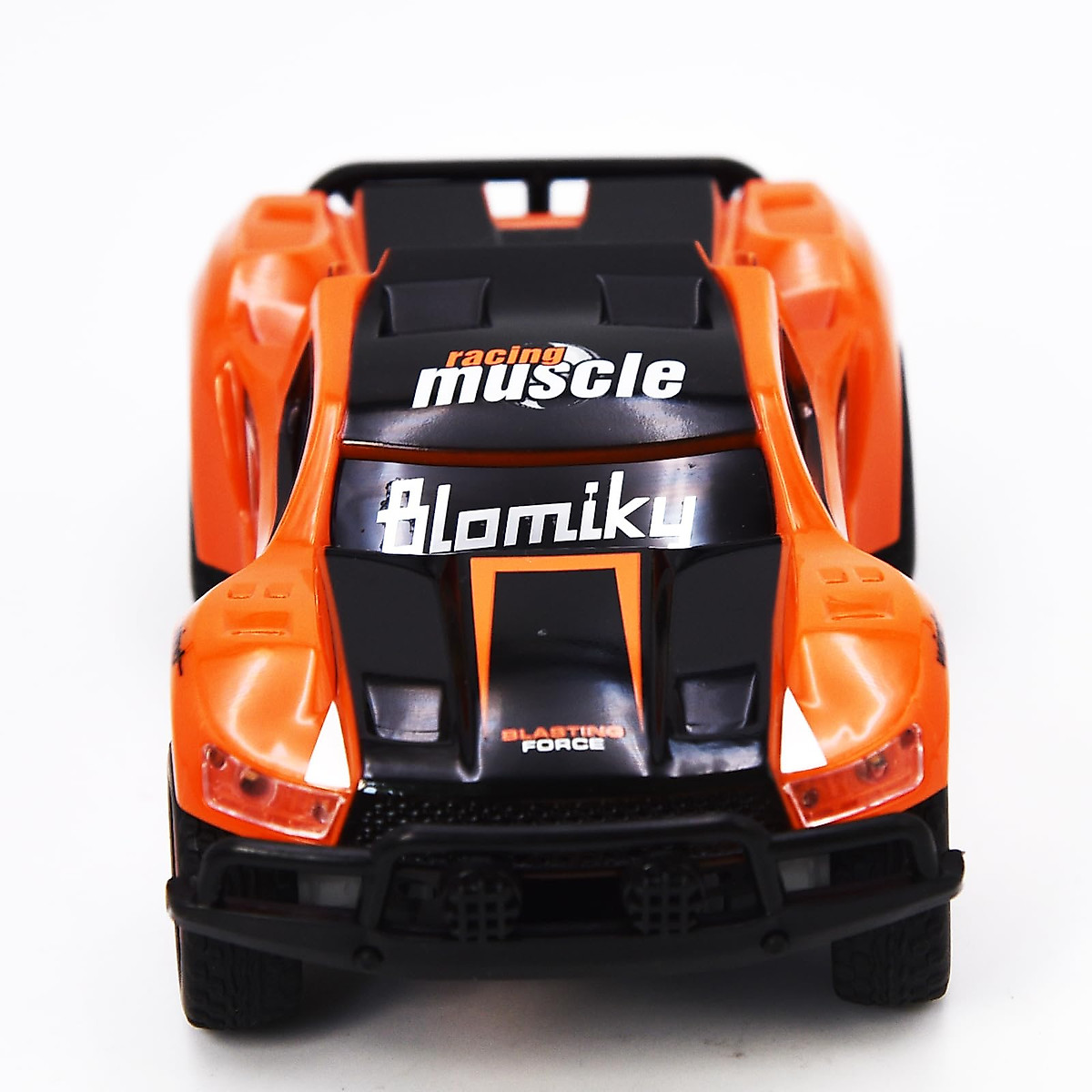 Blomiky 4WD 9MPH High Speed Racing RC Car 1/43 Scale 2.4GHz Electric Mini Remote Control Truck Vehicle D143 Orange