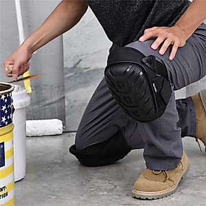 MCPORO Professional Knee Pads for Work – Breathable Heavy Duty Construction Pads With Foam Padding for Construction, Gardening, Flooring with Adjustable Non-Slip Straps (1)