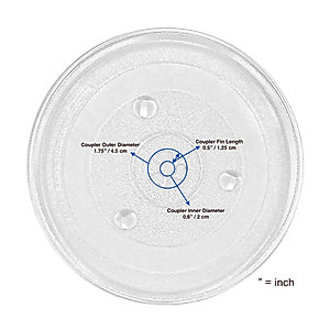 First Choice Brands 12.4" Glass Microwave Turntable Replacement Plate For GE, Samsung, Hotpoint And More - 315mm