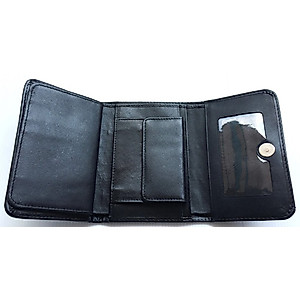 Julie Genuine Real Stingray Skin One Eye Leather Trifold Clutch Black Wallet Purse