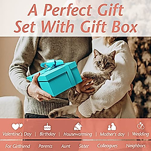 Semounva Cat Funny Hand Towels for Bathroom Kitchen - Valentines Day Birthday Housewarming Cute Fun Gifts for Women Her Cat Lovers Bathroom Decor