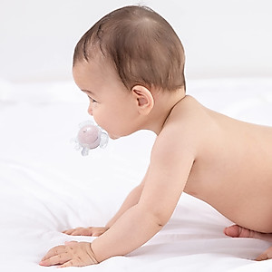 ODDAVA Baby Teething Toys, Silicone Baby Teether Bpa Free,Soothe Babies Sore Gums,Baby Chew Toys with Storage Case,Starfish Rattle Toys for 6 Month Boys and Girl (Pink)