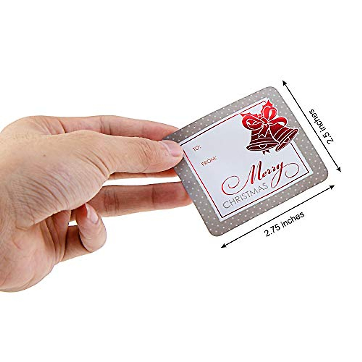 JOYIN 60 Pieces Jumbo Christmas Stickers Gift Tag Self Adhesive Labels for Christmas Holiday Present Labels Wrapping Paper Gift Box