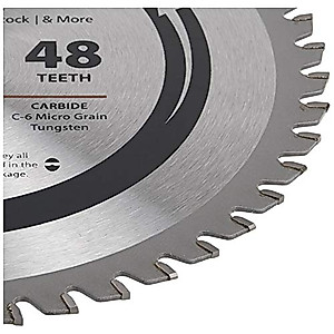 Oshlun SBF-080048 8-Inch 48 Tooth TCG Saw Blade with 5/8-Inch Arbor (Diamond Knockout) for Mild Steel and Ferrous Metals