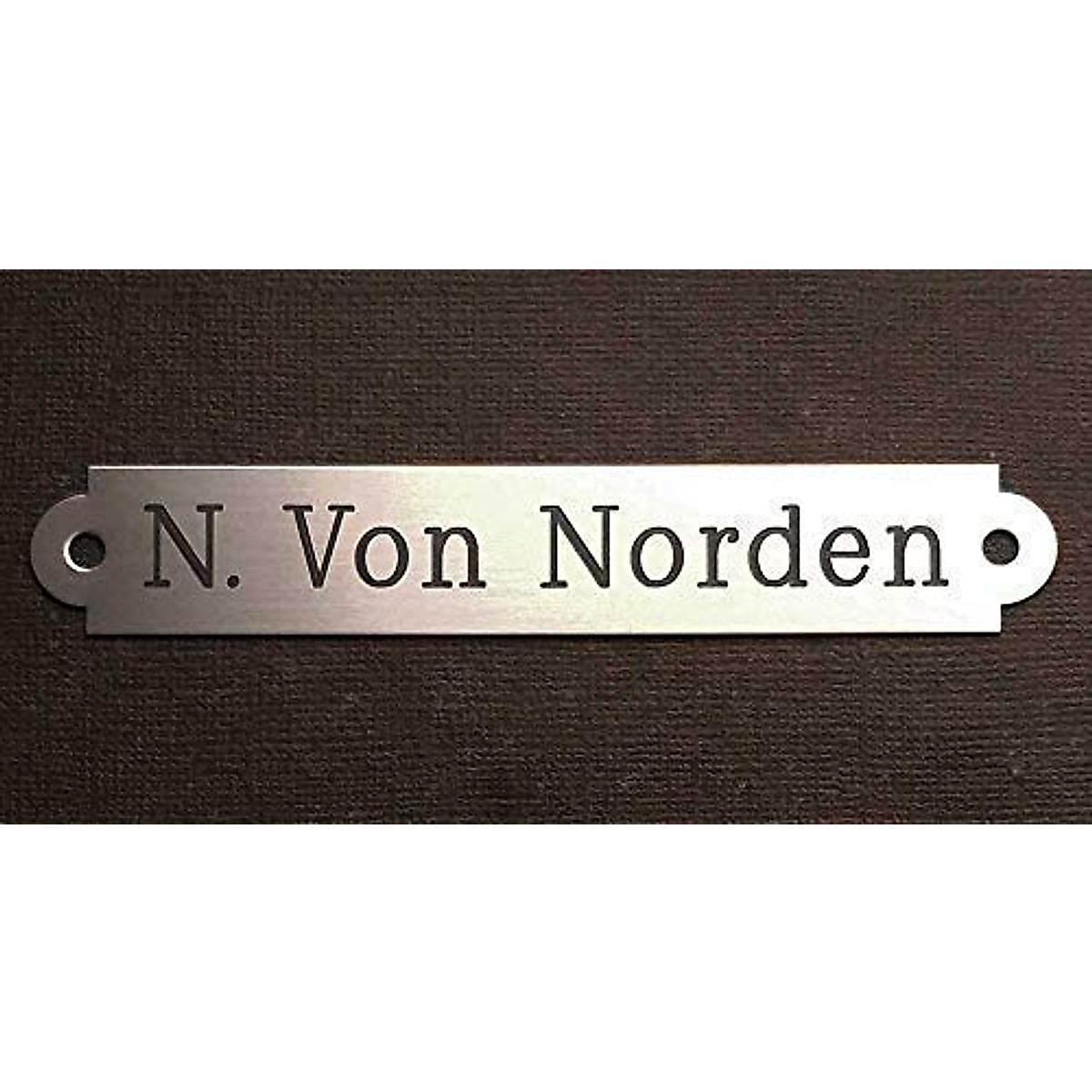 HALTER PLATE XLARGE THICK Notched Brass or Nickel Silver I.D. Plate .050" Thick Custom Engraved
