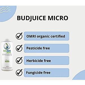 BudJuice Micro Organic Liquid Fertilizer – All Purpose, All Natural Nutrient Rich Plant Food for Gardens, Hydroponics, Flowers, Vegetables, Succulents
