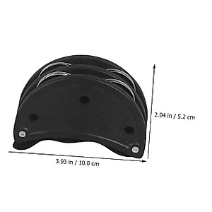 MILISTEN Foot Tambourine with Steel Jingles Cajon Box Drum Companion Accessory Foot Shaker Teaching Toys for Hand Percussion Instruments Black