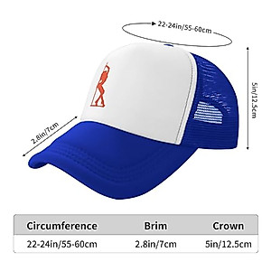Pole Dancer Stripper Funny Trucker Hat Adult Adjustable Baseball Cap Breathable Unisex Fishing Hats Blue