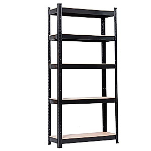 WESTHL 5 Tier Storage Rack,Heavy Duty Metal Shelving Unit Storage Rack Unit Garage Storage Shelf for Kitchen Storage Cabinet Organization