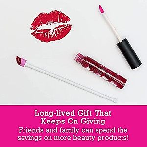 Spatty Lip Gloss Tiny Beauty Spatula (6 Inch Pink) Shark Tank Mom Made Scrapes Last Drop of Lipstick, Concealer, Chapstick, Tiny Makeup Cosmetics Gifts for Women, Teen, Grandma, Mom Stocking Stuffers