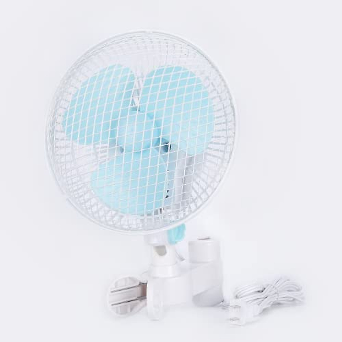 blessny 6" Grow Tent Fan Oscillating for Pole Mount 0.59-1 in, 8 Ft Long Cord Small Clip-on Fan for Home Growing, 20W 2-Speeds 39dB Quiet with Heavy Duty Clamp