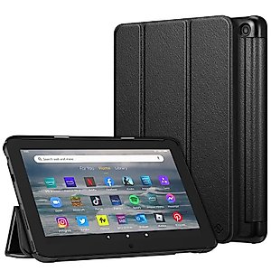 Fintie Slim Case for All-New Fire 7 Tablet (12th Generation, 2022 Release) - Ultra Lightweight Slim Shell Stand Cover with Auto Wake/Sleep, Black