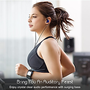 UrbanX iX2 Pro Dynamic Hybrid Dual Driver in Ear Musicians Earphones with Mic Tangle-Free Cable in-Ear Earbuds Headphones for Sony Xperia 1 III