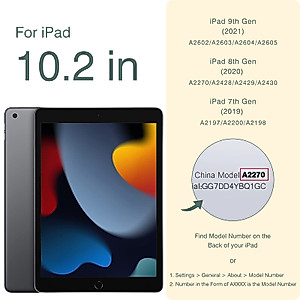 Dwopar iPad 10.2 Case, Protective Cover with Pencil Holder, Auto Sleep/Wake, Slim Soft TPU Back, Green