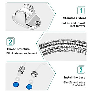 ifgswopq Handheld Toilet Bidet Sprayer Set Stainless Steel Hand Faucet for Bathroom Shower Head Self Cleaning for Home (Color : E) (E)