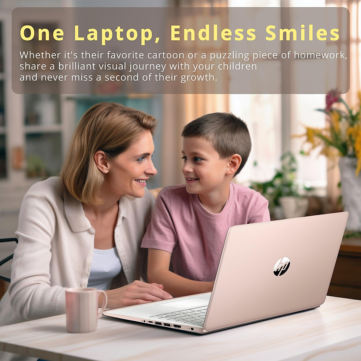 HP Premium Stream 14" HD BrightView Laptop, Intel Celeron N4120, 16GB RAM, 64GB eMMC Storage, UHD Graphics, HD Webcam, 1 Year Office 365, Bluetooth, WiFi, HDMI, Win 11s, Gold, 32GB Hotface USB Card