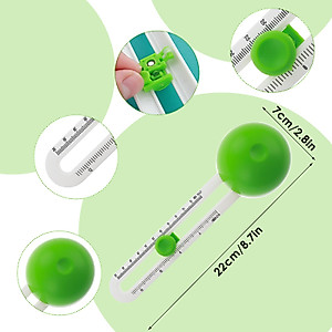 TIESOME Adjustable Circular Paper Cutter, Rotary Paper Trimmer Scrapbooking Making Tool with Replacement Blades 4-12 In Circular Creating Cutting Tools for DIY Crafts (Green)