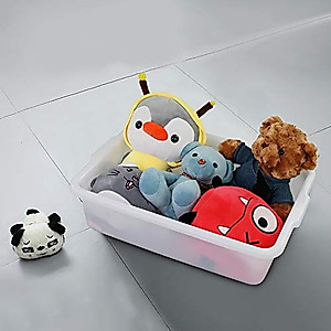 AnnkkyUS 4-Pack 13 Liter Commercial Bus Tubs, White Plastic Wash Basin Bus Tote