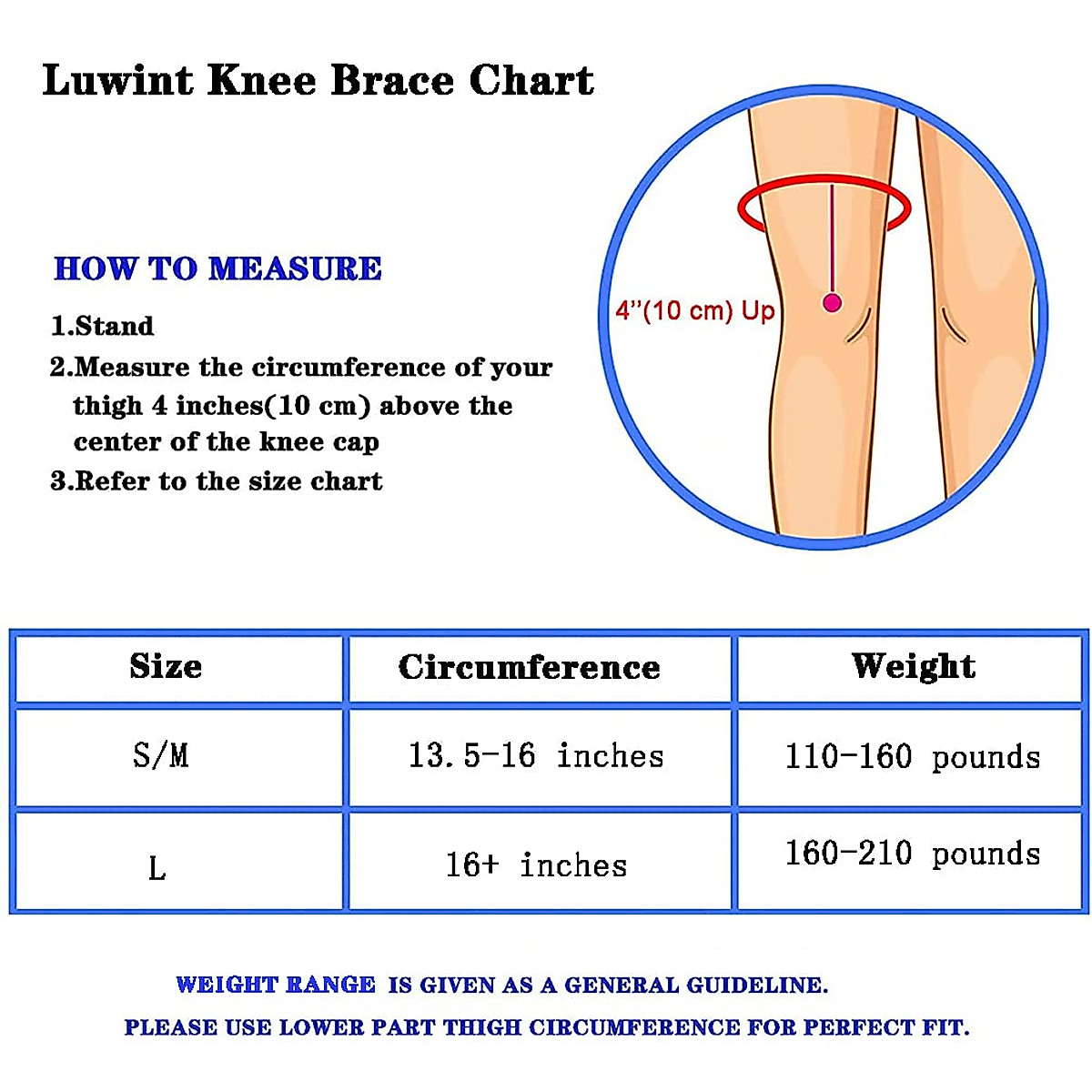 Luwint Protective Thick Sponge Knee Pads Knee Brace - High Elastic Non-Slip Basketball Volleyball Knee Sleeves Support for Gardening Weightlifting Running Gym Yoga, 1 Pair Unisex