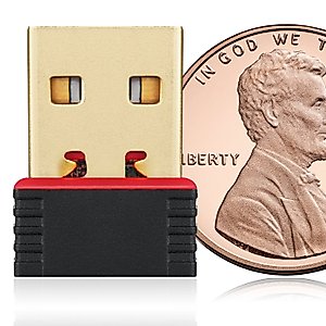 HomeSpot 150Mbps Wireless N WiFi USB Nano Adapter, Network LAN Card 802.11n, for Raspberry Pi/Windows XP/Vista/Win7/Linux/Mac OS