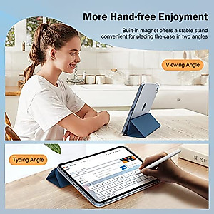 TiMOVO Case for iPad 10th Generation Case 2022, Slim Stand Case for iPad 10.9 inch, Soft TPU Back Cover, Smart Folio Protective Leather Case Fit iPad 10 - Abyss Blue