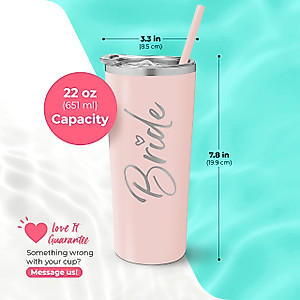 SassyCups Bride Tumbler Cup | Vacuum Insulated Stainless Steel Drink Cup for Bride to Be Gifts | Bridal Shower Gift | Bachelorette Gifts | Engagement Gifts | Valentines Day Gifts