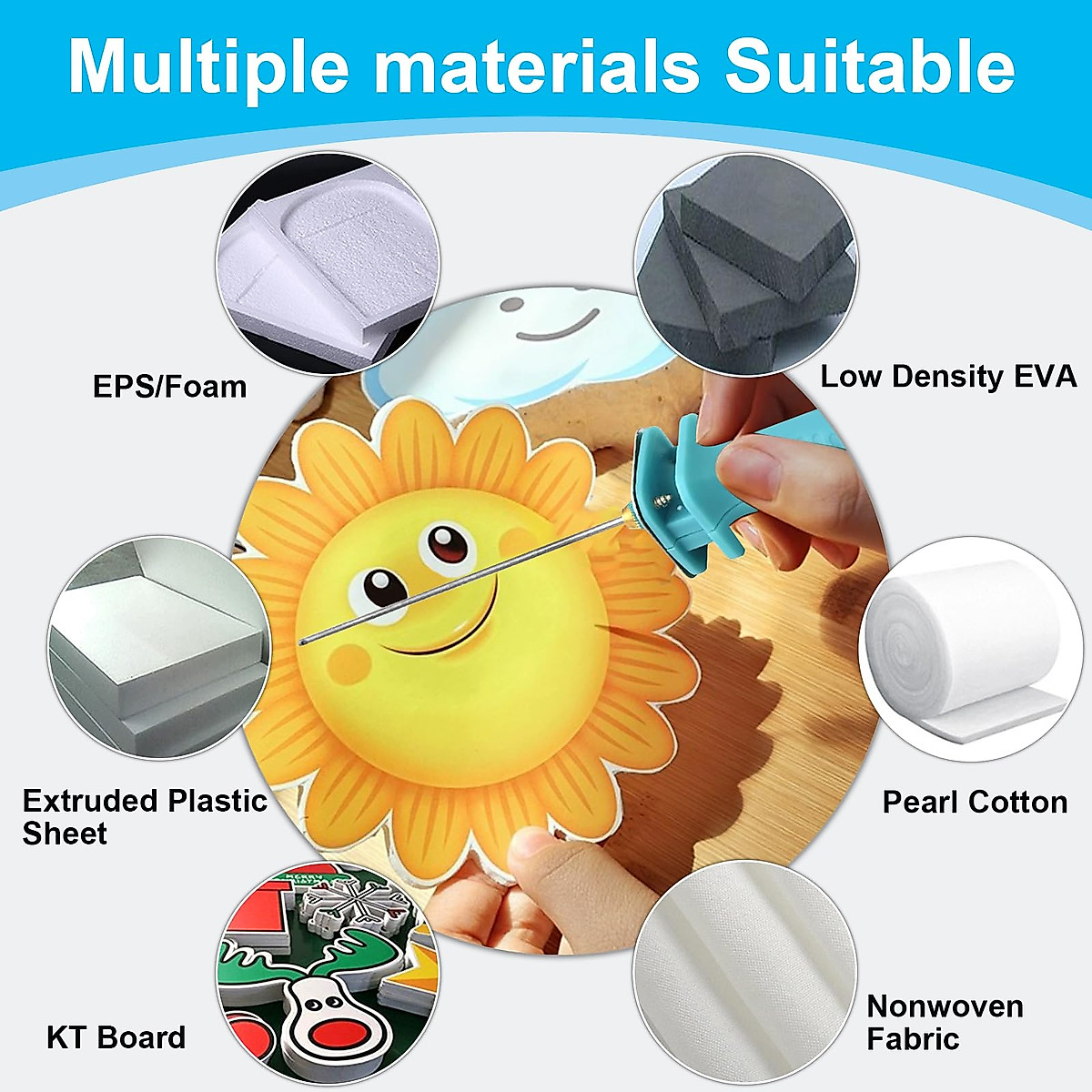 Foam Cutter Electric Hot Wire Foam Cutter Kit Foam Cutting Pen Set 30W 10cm Styrofoam Cutting Pen With Power Adaptor Electric Cutting Machine Pen Tools Kit For Art Making Foam Carving