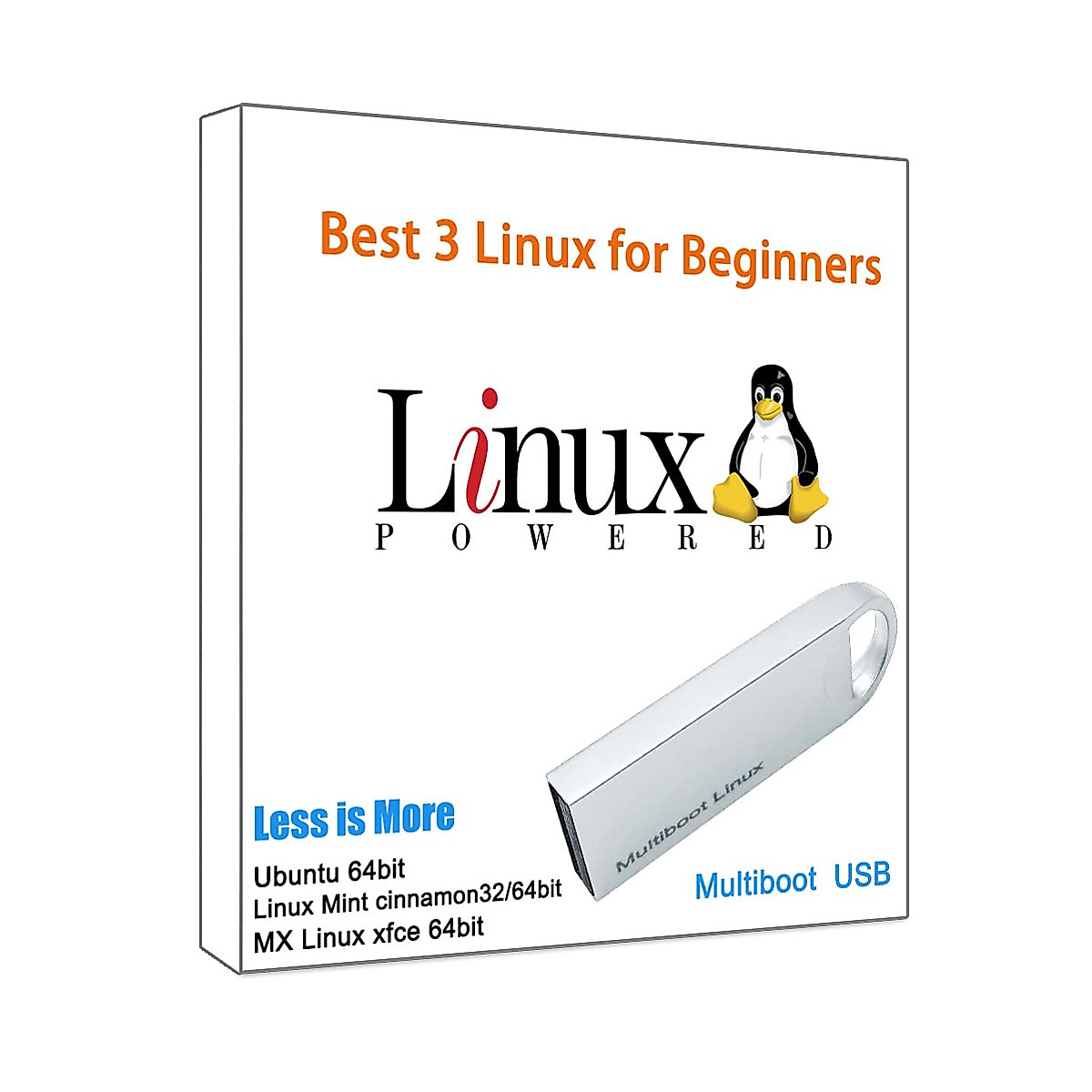 EZITSOL USB for Linux Mint USB 20.3 64bit & 19.3 32bit,Ubuntu 20.04,MX Linux 21 | 4IN1 Bootable Linux USB Drive | Best for Beginners | Boot Repair | Multiboot USB