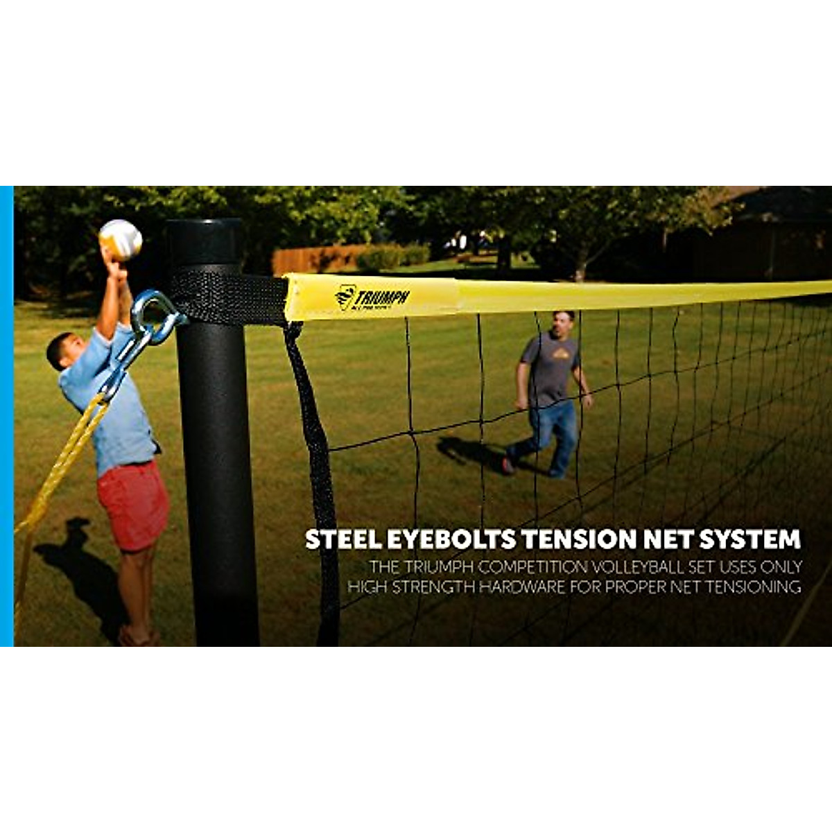 Triumph Classic Volleyball Set - Includes Regulation Size Volleyball, Pump and Padded Carry Case