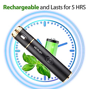 MEIRUBY Grinder Electric Herb Grinder Spice Crusher Mills Portable Grinder USB Rechargeable Black