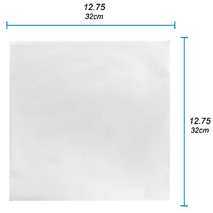100 Outer Sleeves For Vinyl Record 12.75 x 12.75 Crystal Clear 3 Mil Thick - Single & Double LP Album Covers (100pack)