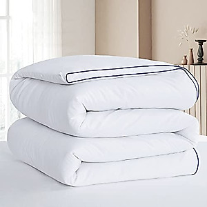 RUIKASI Fluffy Duvet Insert King - Soft Lightweight Summer Cooling Comforter King Size White, Down Alternative, 102x90, Hotel Collection Duvet with Corner Tabs, Machine Washable
