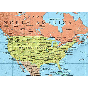RMC 32" x 50" Signature United States USA and World Wall Map Set (Laminated)