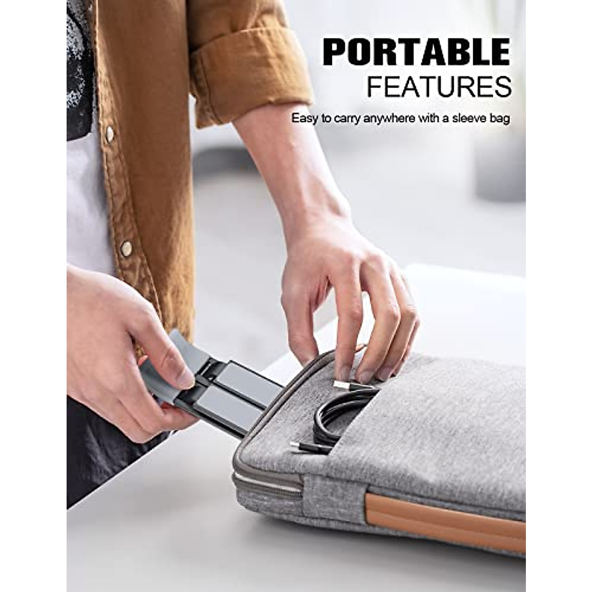 RIWUCT Laptop Stand for Desk, 9-Levels Adjustable Ergonomic Laptop Riser Holder, Aluminum Foldable Portable Computer Notebook Stand Compatible with MacBook, Air, Pro All Laptops 10-15.6” (Black)